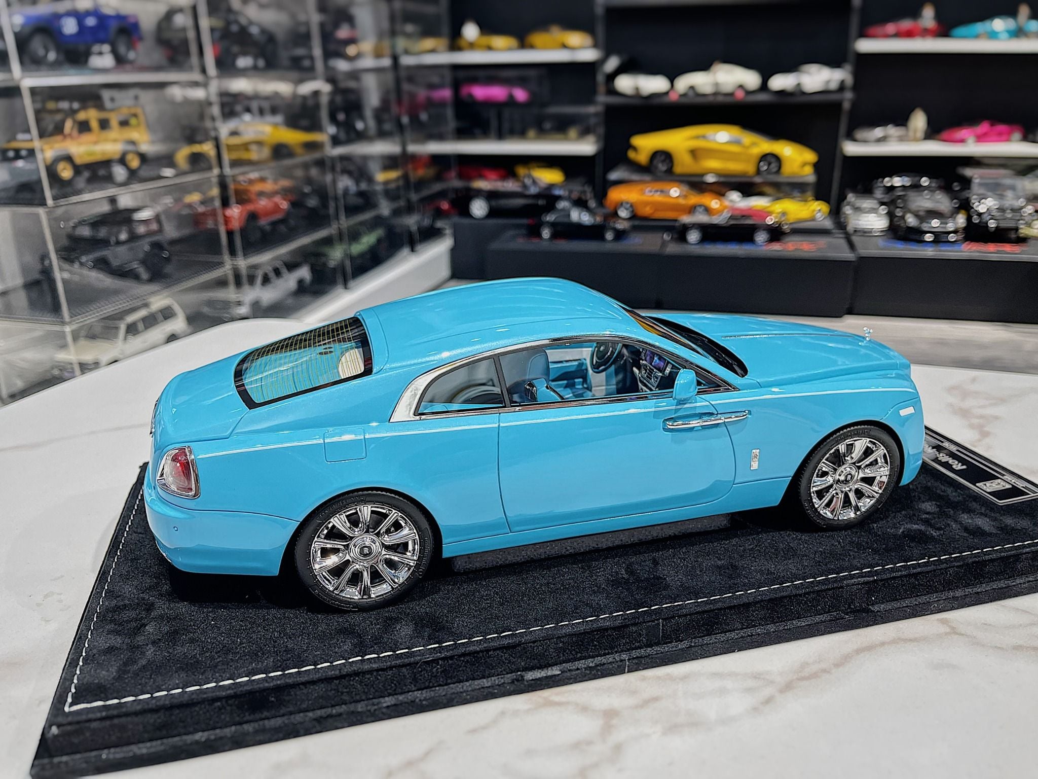 XE MÔ HÌNH ROLLS ROYCE WRAITH BABY BLUE,TỶ LỆ 1/18 HH – Mô Hình Tĩnh ...
