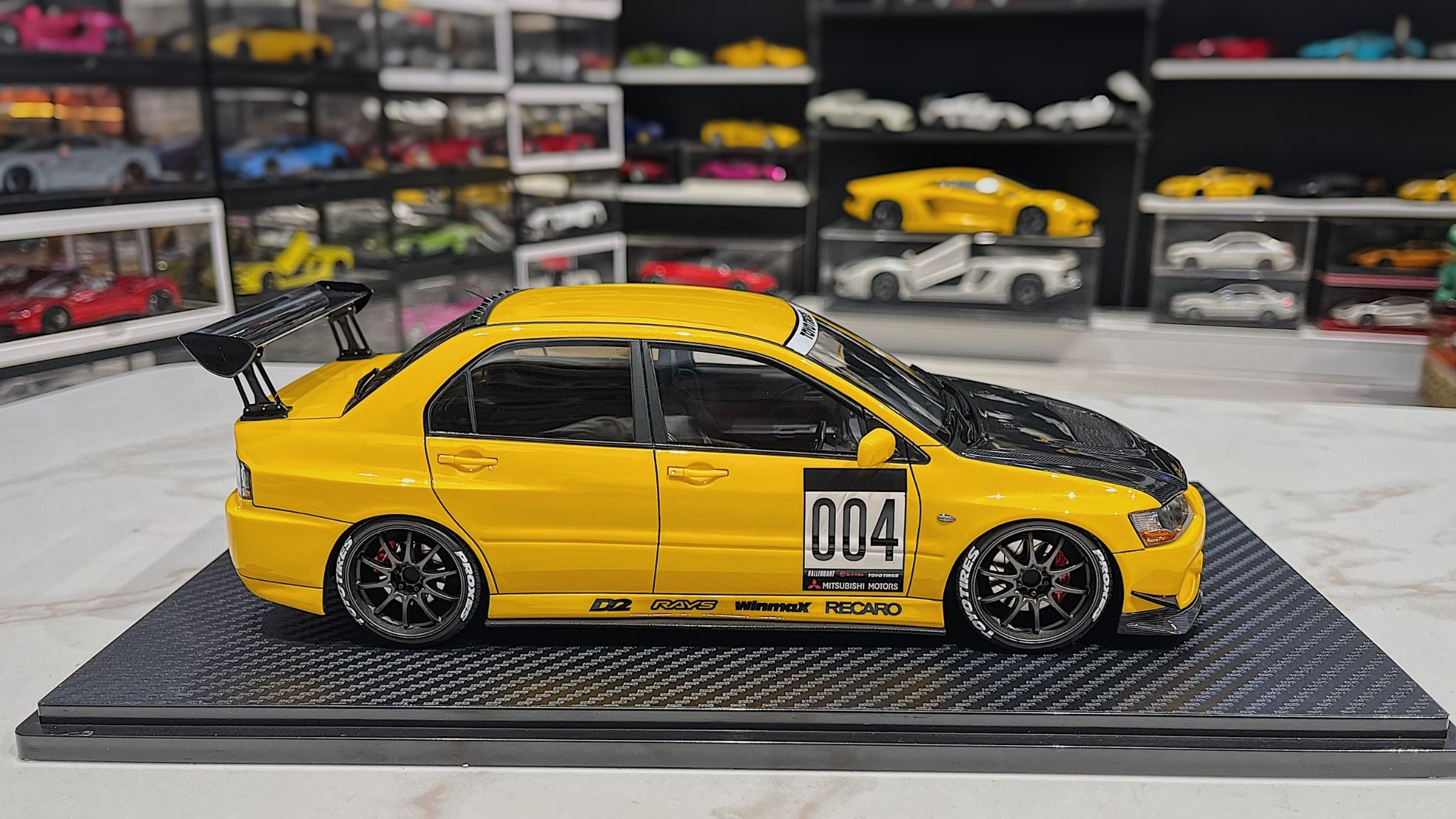 XE MÔ HÌNH MITSUBISHI LANCER EVOLUTION IX YELLOW,TỶ LỆ 1/18 IGNITION ...