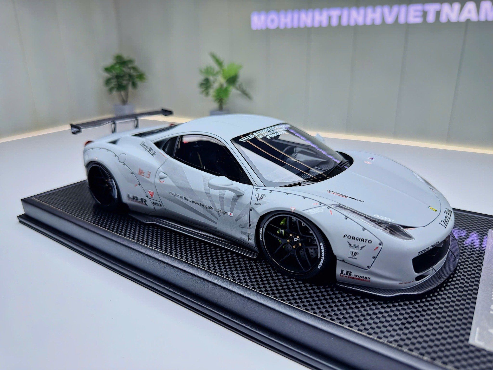 XE MÔ HÌNH FERRARI 458 LIBERTY WALK ZERO FIGHTER,TỶ LỆ 1/18 BBA MODEL – Mô Hình Tĩnh Việt Nam