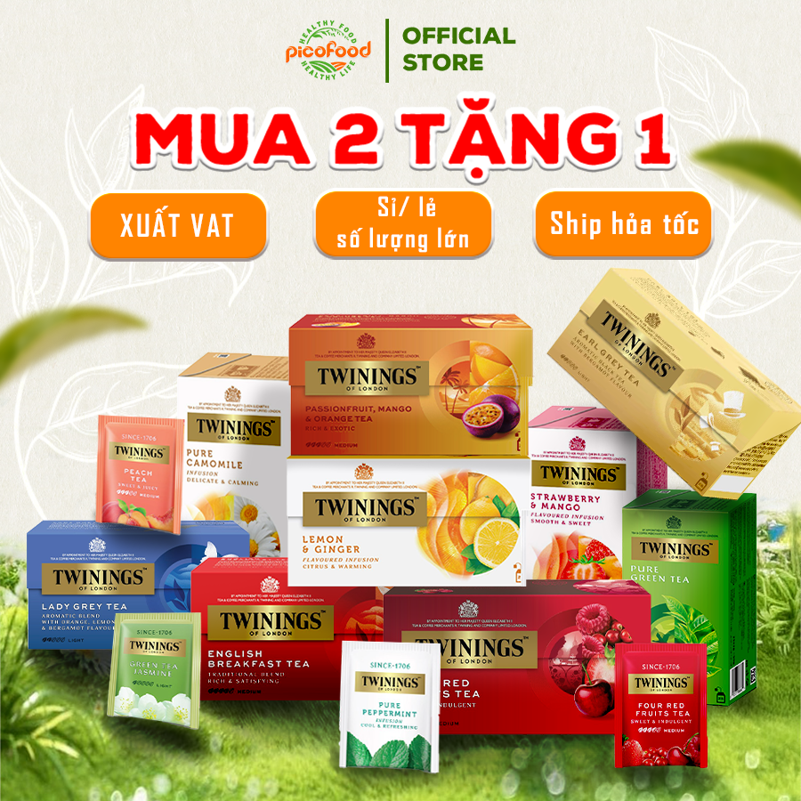 Trà Túi Lọc Anh Quốc Thượng Hạng Twinings Hộp 25 Gói - 12 Hương Vị – Pico Food