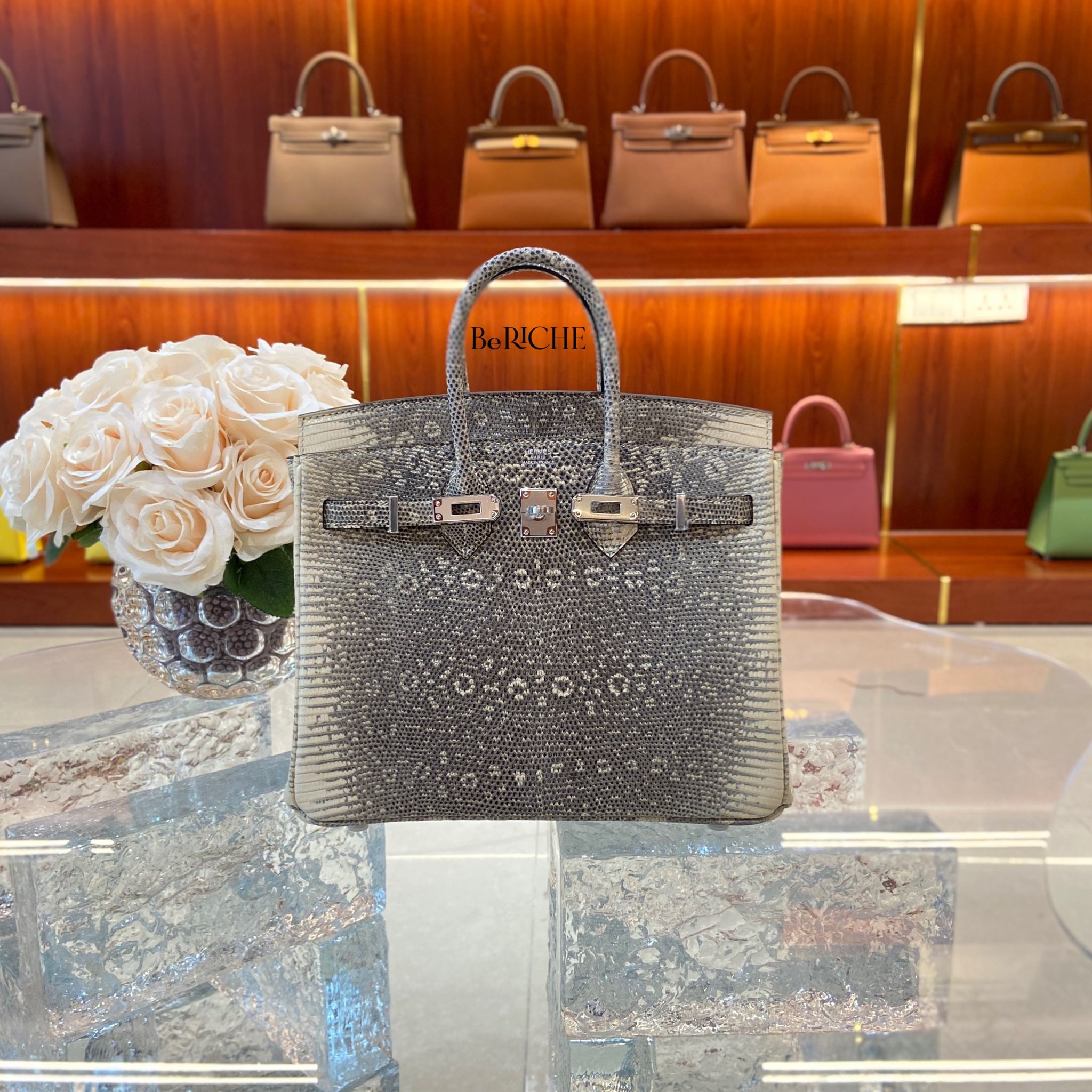 Birkin B25 Lizard Ombre PHW – BeRiche