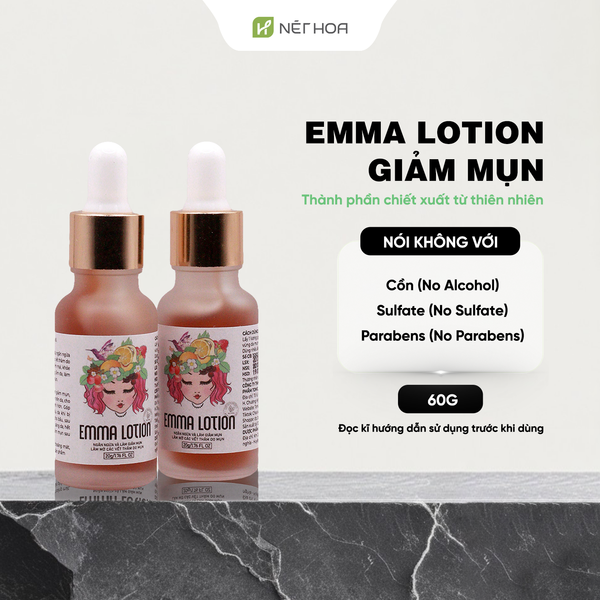 Serum Trị Mụn EMMA LOTION Hỗ Trợ Mờ Thâm, Thiên Nhiên – Nét Hoa