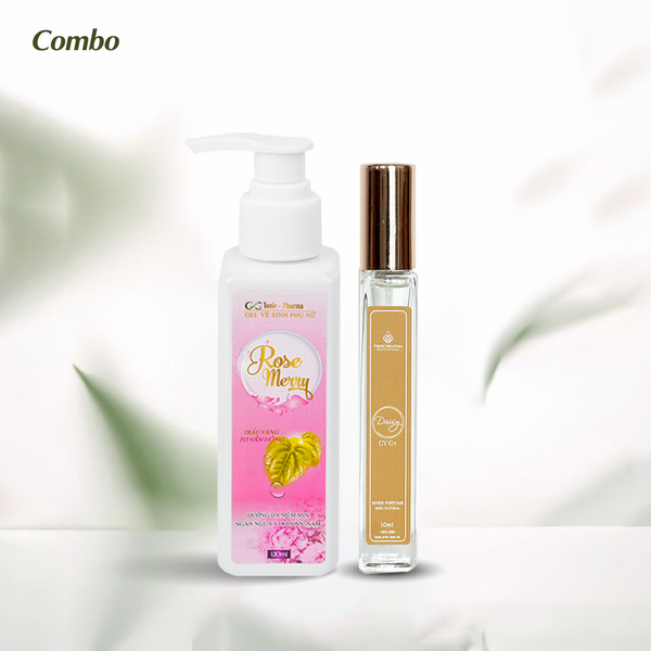 Combo Dung dịch vệ sinh trầu không Rose Merry và nước hoa vùng kín ...