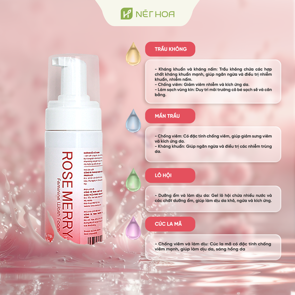 DDVS Bọt tuyết trầu không Rose Merry Alpha 150ml +Nước hoa Daisy CV G+ ...