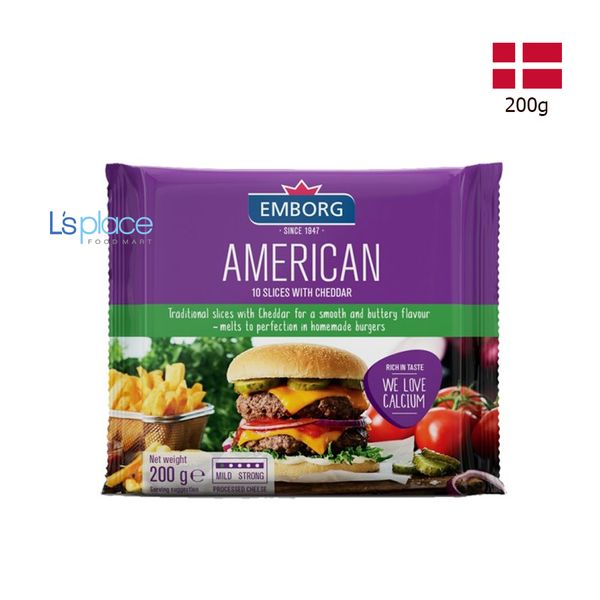 thếp Emborg American cheddar 200g – L's Place Foodmart