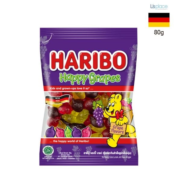 Kẹo Haribo AN Happy Grapes 80g*24 – L's Place Foodmart