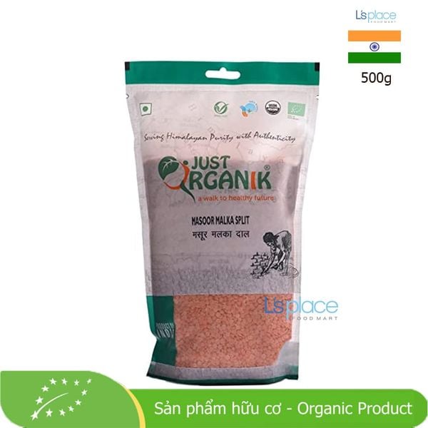 Just Organik Đậu lentil đỏ hữu cơ – L's Place Foodmart