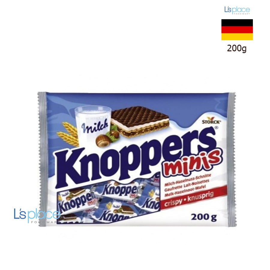 Knoppers minis Bánh xốp socola – L's Place Foodmart