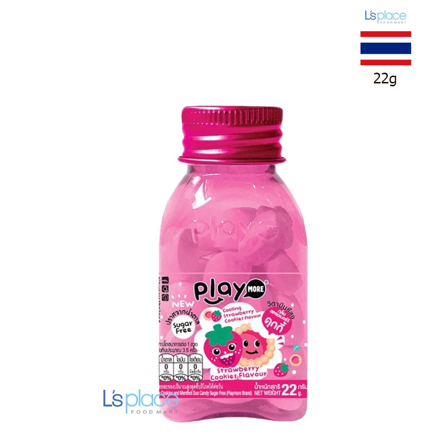 Playmore Kẹo the bánh cookie dâu không đường – L's Place Foodmart