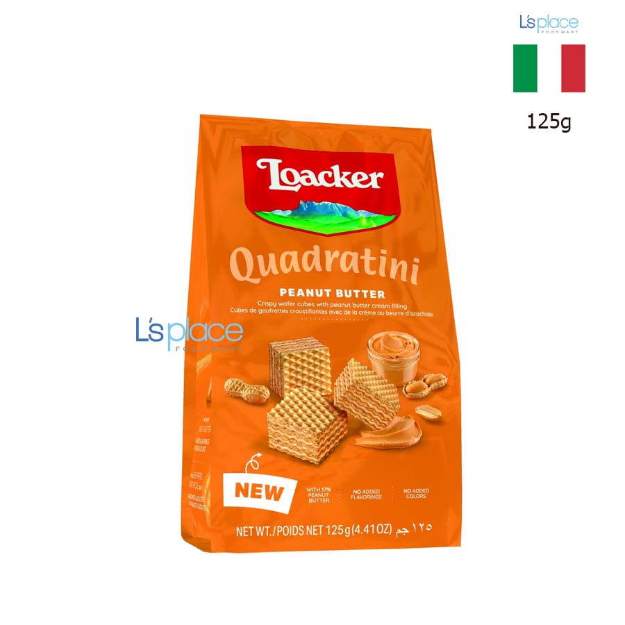 Loacker Bánh xốp Quadratini vị bơ lạc – L's Place Foodmart