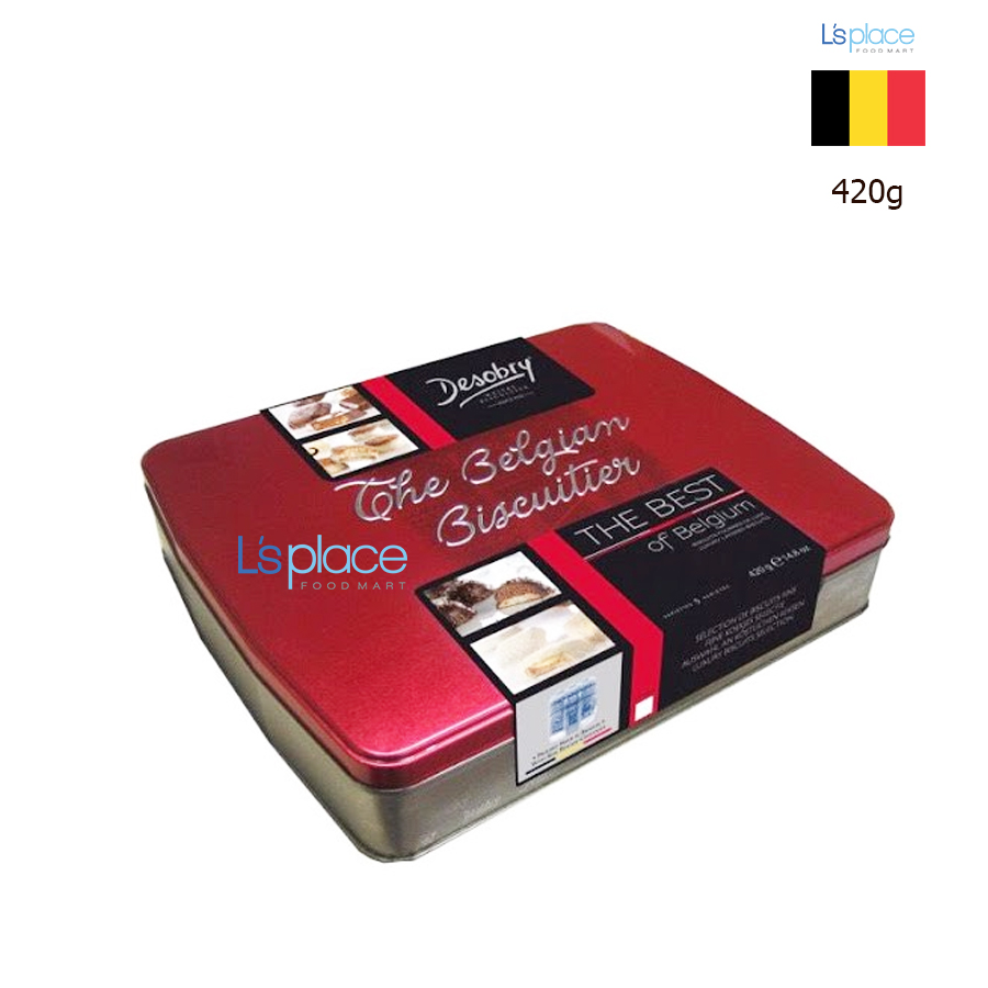 Desobry Bánh quy hộp sắt The Belgian Biscuitier – L's Place Foodmart