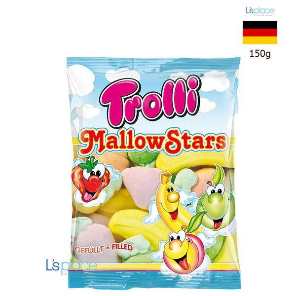 Trolli kẹo Mallow Stars các màu nhân trái cây – L's Place Foodmart
