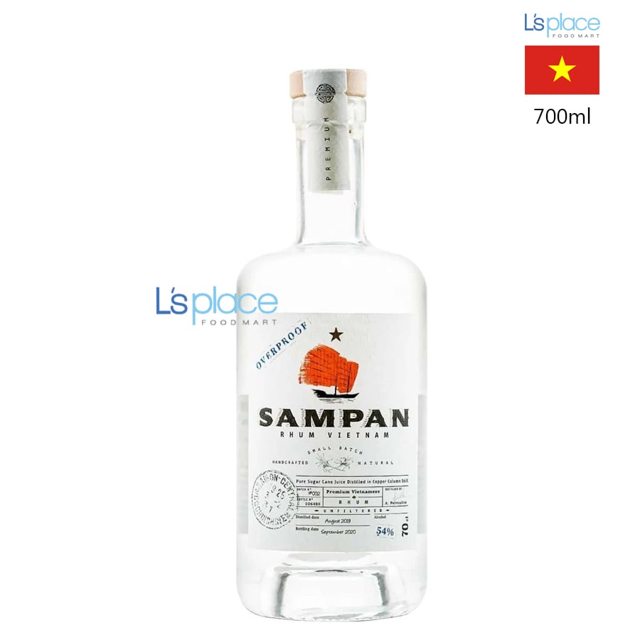 Sampan Rượu Rhum trắng 54% – L's Place Foodmart