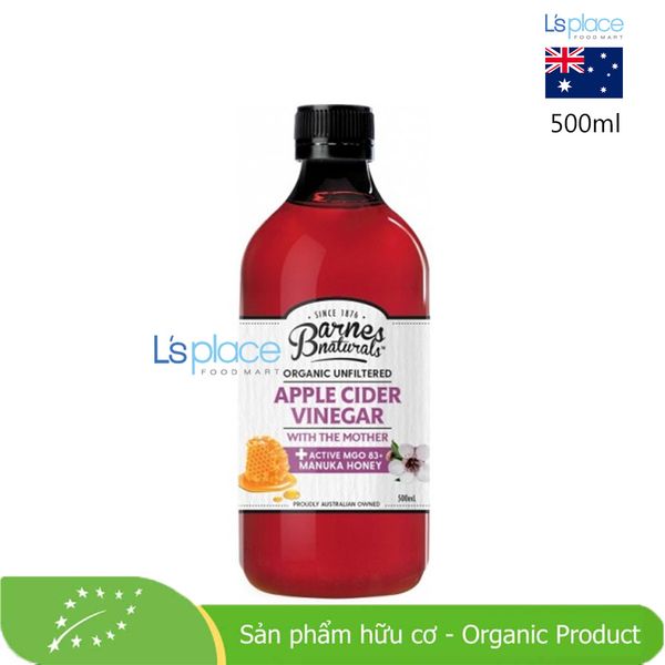 Barnes Natural Giấm táo hữu cơ mật ong Manuka 5+ – L's Place Foodmart