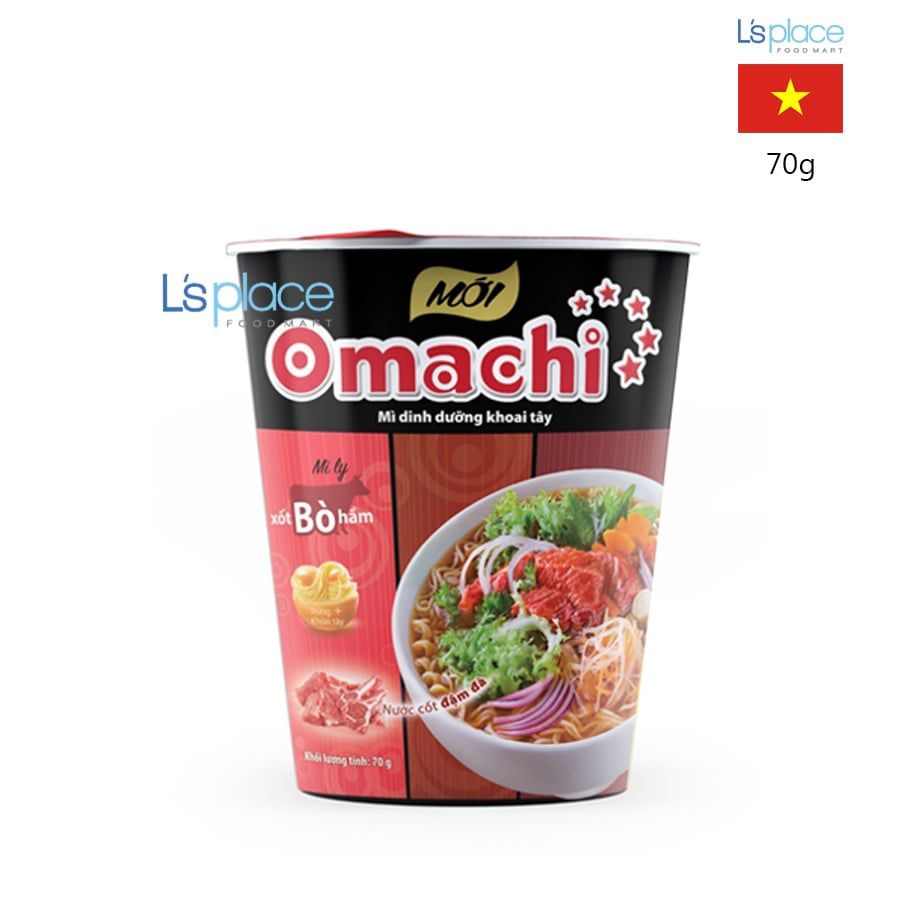 Omachi Mì Cốc vị sốt bò hầm – L's Place Foodmart