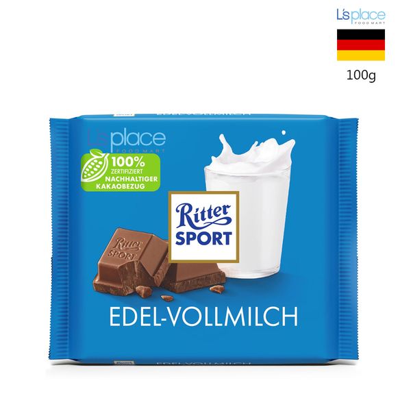 Ritter Sport Socola sữa nguyên kem – L's Place Foodmart