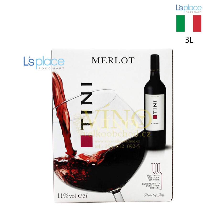 Tini Bịch vang đỏ Merlot – L's Place Foodmart