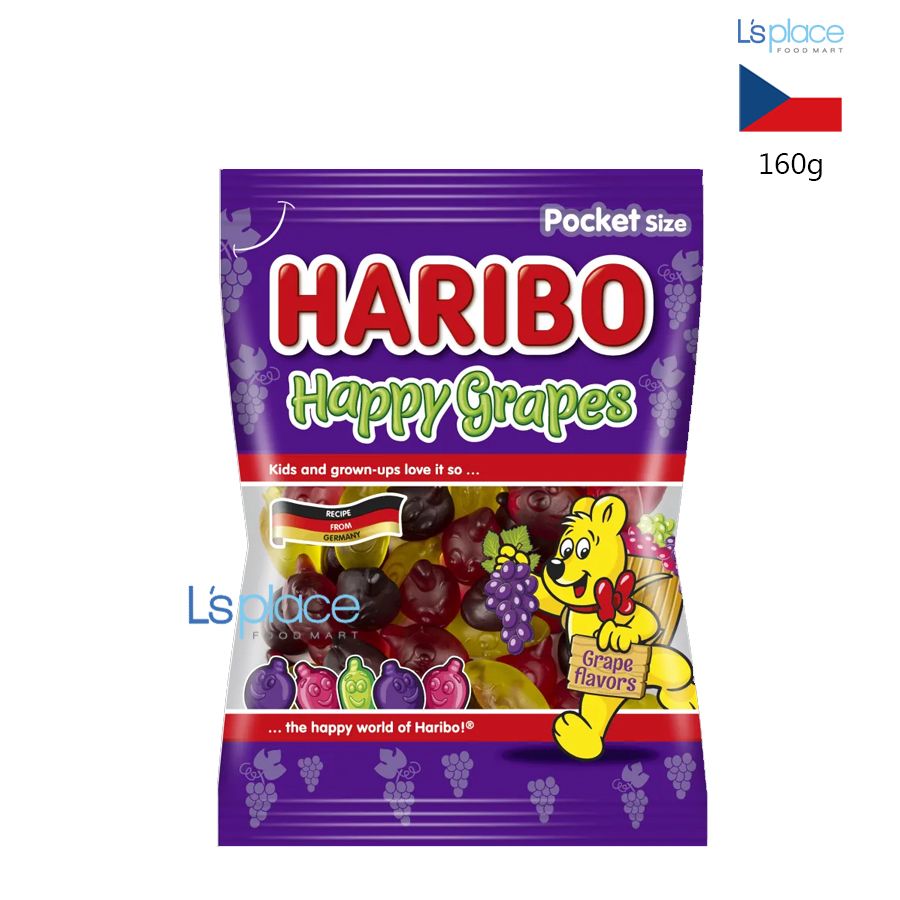 Haribo Kẹo dẻo vị nho Happy Grapes – L's Place Foodmart