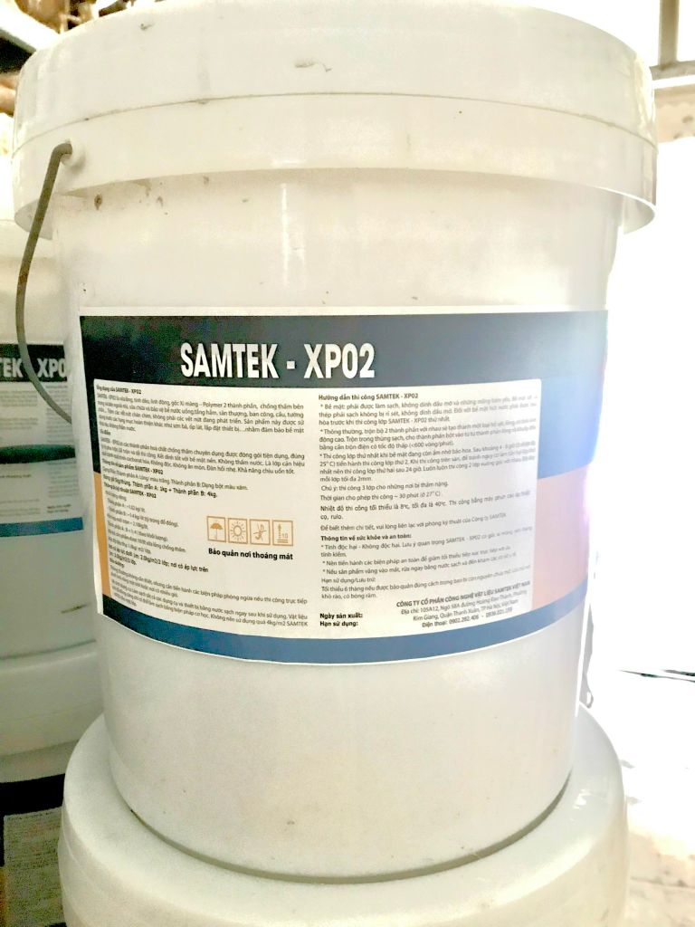 SAMTEK - XP02 SƠN CHỐNG THẤM XI MĂNG POLYMER | SƠN CHỐNG THẤM HIỆU QUẢ – Chống thấm