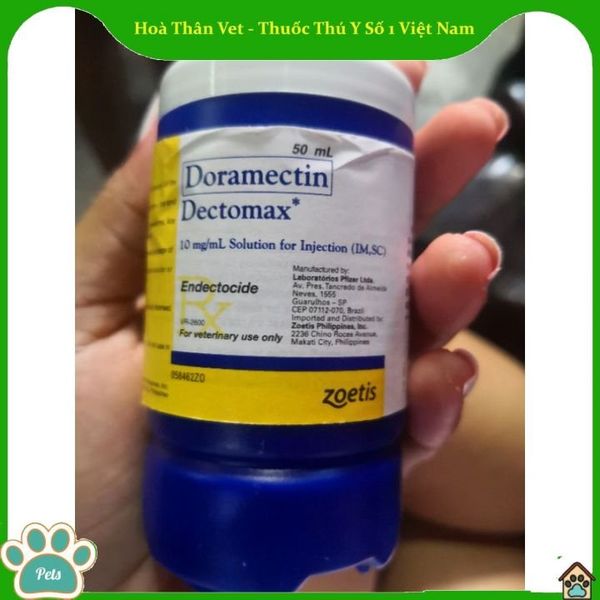 Doramectin Dectomax cho chó - Lọ 50ml - Thuốc thú y Hòa Thân – hoathan