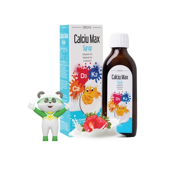 Calciu Max Syrup - Bổ Sung Canxi Hữu Cơ Cho Trẻ, Vitamin D2 K3