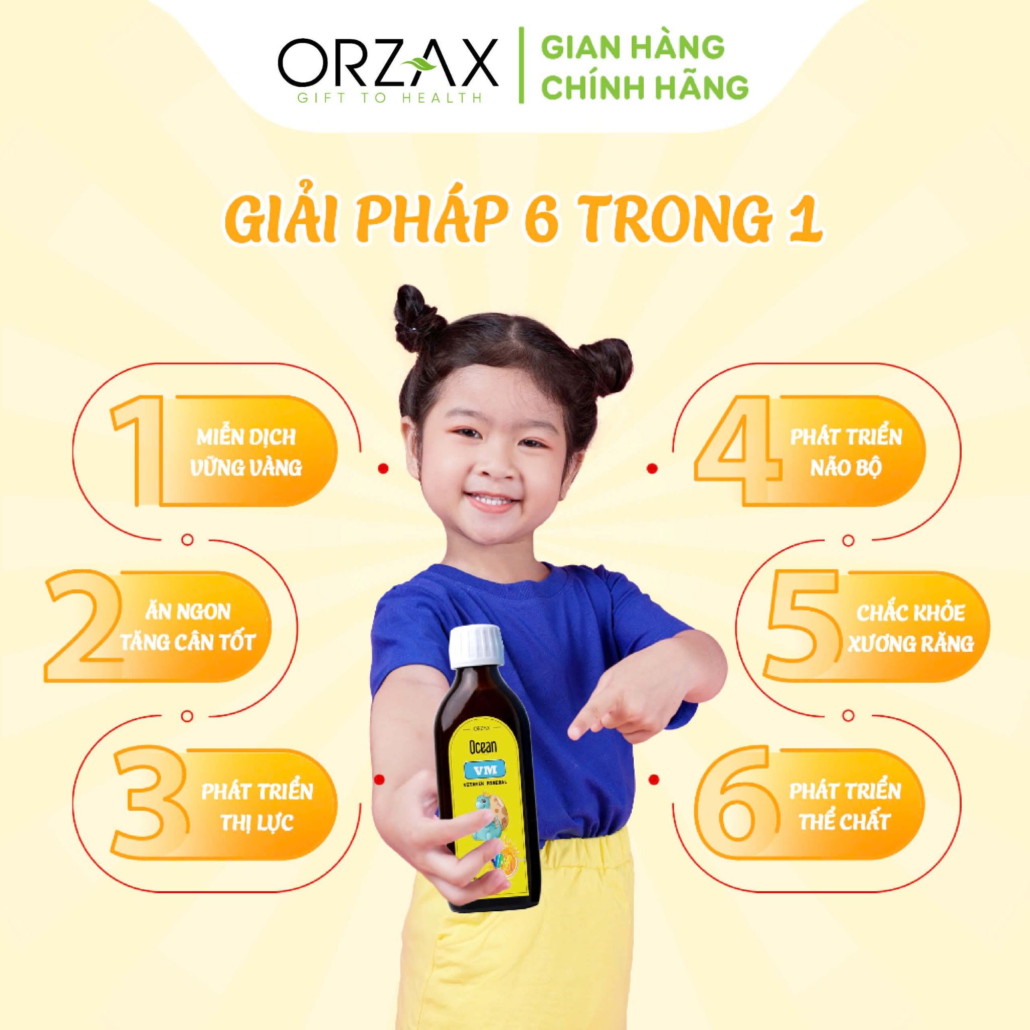 Ocean VM (Lọ 150ml) - MultiVitamin và Khoáng Chất cho Trẻ