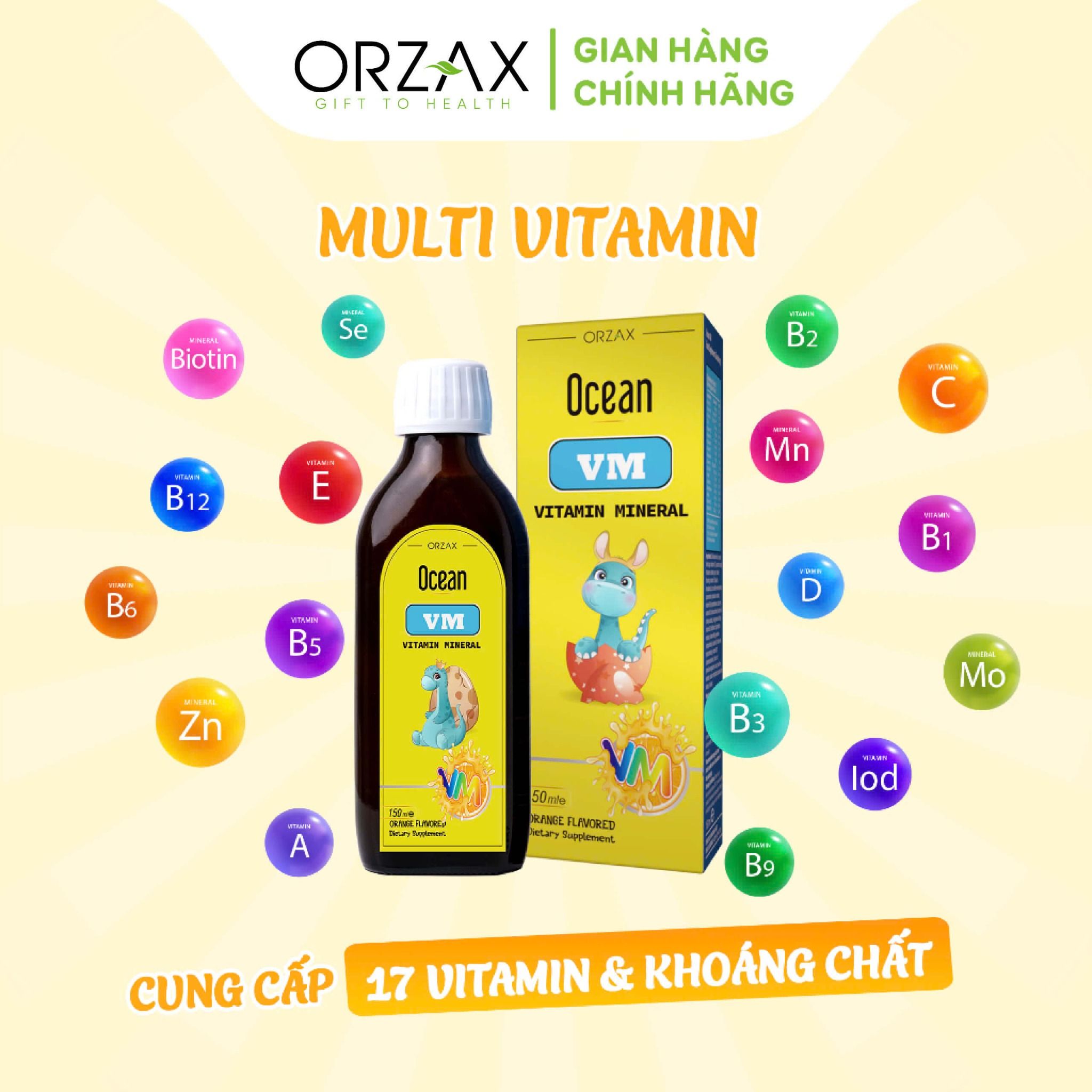 Ocean VM (Lọ 150ml) - MultiVitamin và Khoáng Chất cho Trẻ