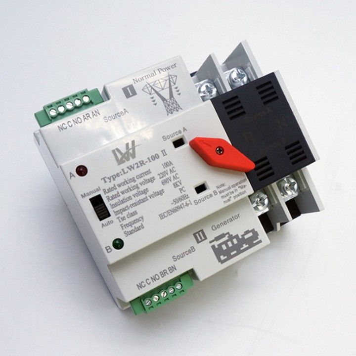 Bộ ATS 2P 100A 1 pha Chuyển nguồn tự động không gián đoạn – Điện máy toàn cầu
