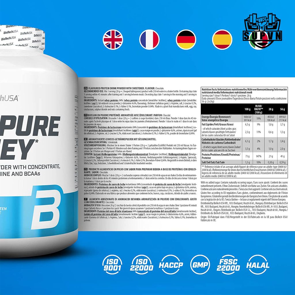 Biotech USA 100% Pure Whey | Giá rẻ - Vị Ngon – SUPVN