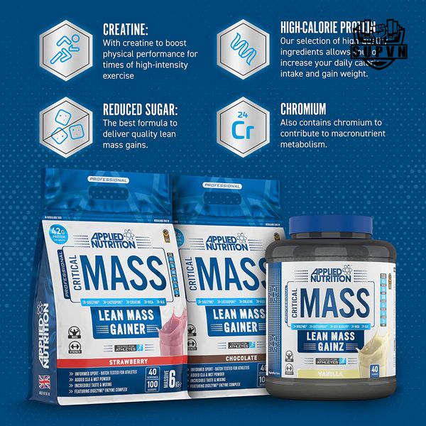 Critical Mass Applied Nutrition Tập Trung Tăng Cơ Nạc – SUPVN