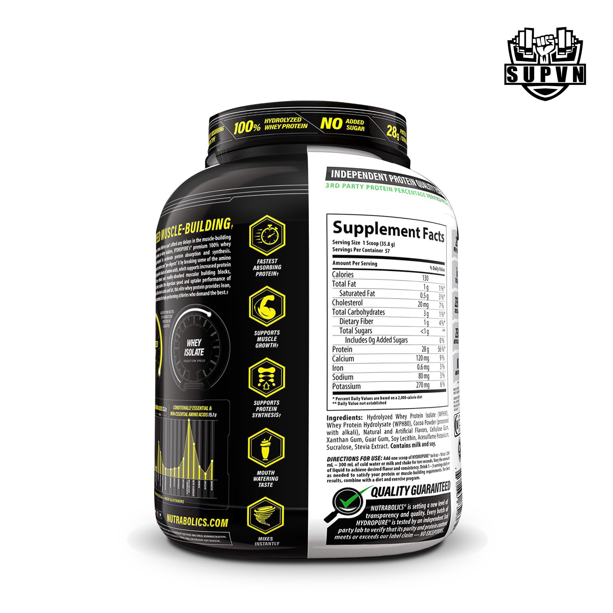 HydroPure Nutrabolics 4.5lbs Dòng Whey siêu cao cấp – SUPVN