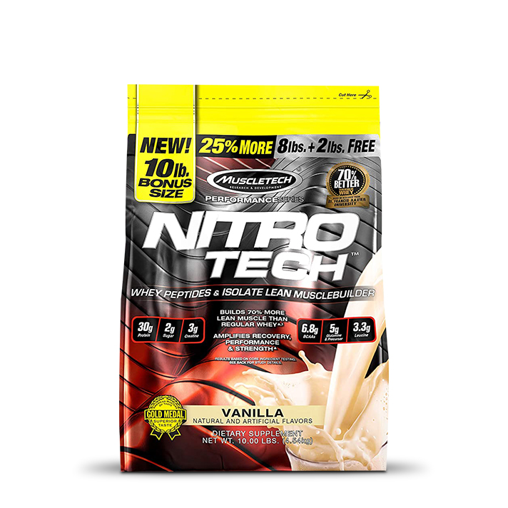 Nitro Tech 10lbs Muscletech + 3gram Creatine, Tiết Kiệm Hơn – SUPVN