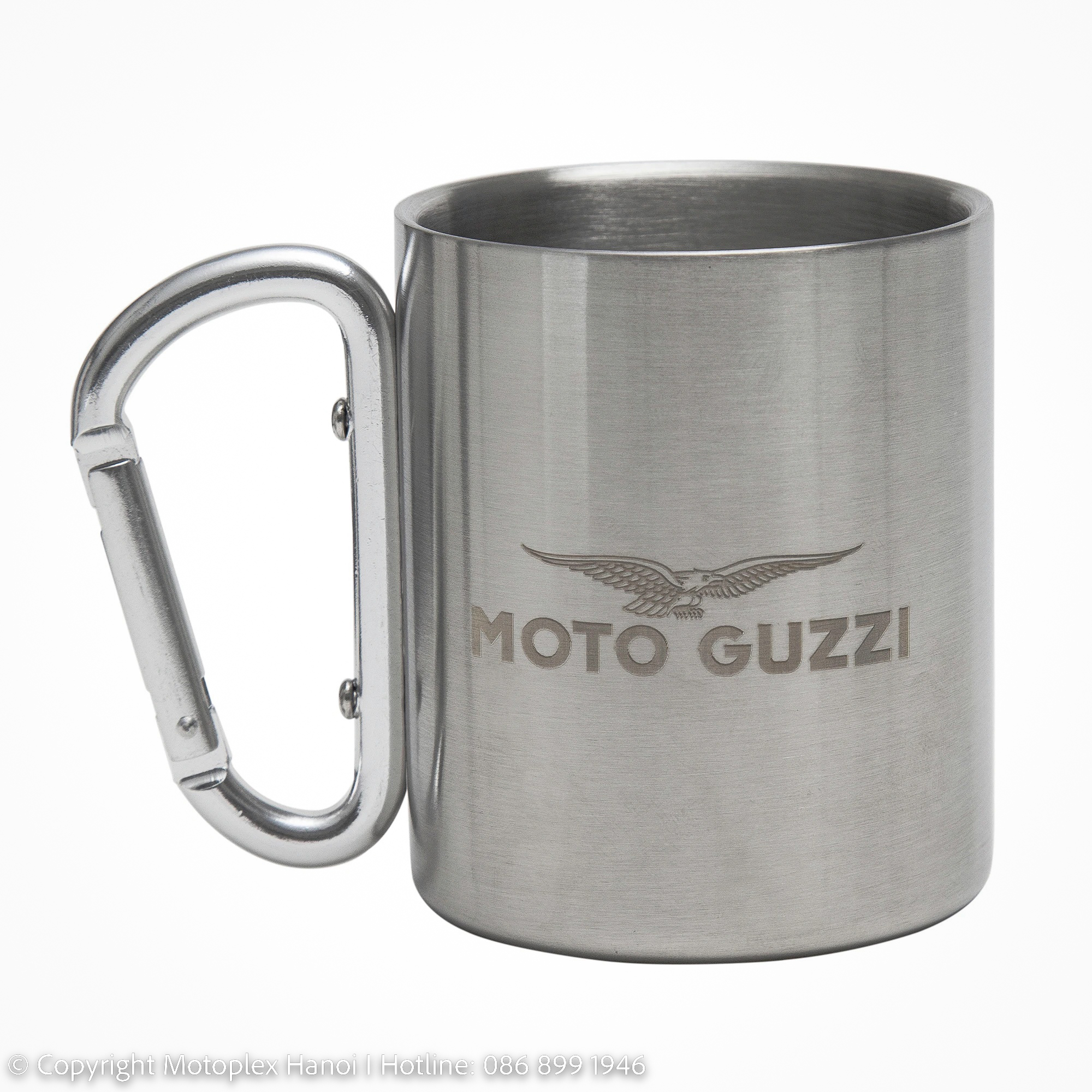 Cốc Inox Moto Guzzi màu Bạc Chính Hãng – Motoplex Hanoi