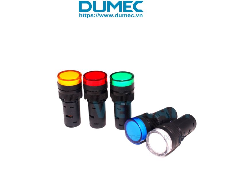 Đèn báo tín hiệu phi 16 AD16-16C 220V 24V / Đèn báo pha phi 16mm có LE ...