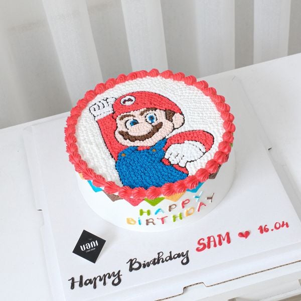Bánh vẽ Mario – Tiệm bánh Vani