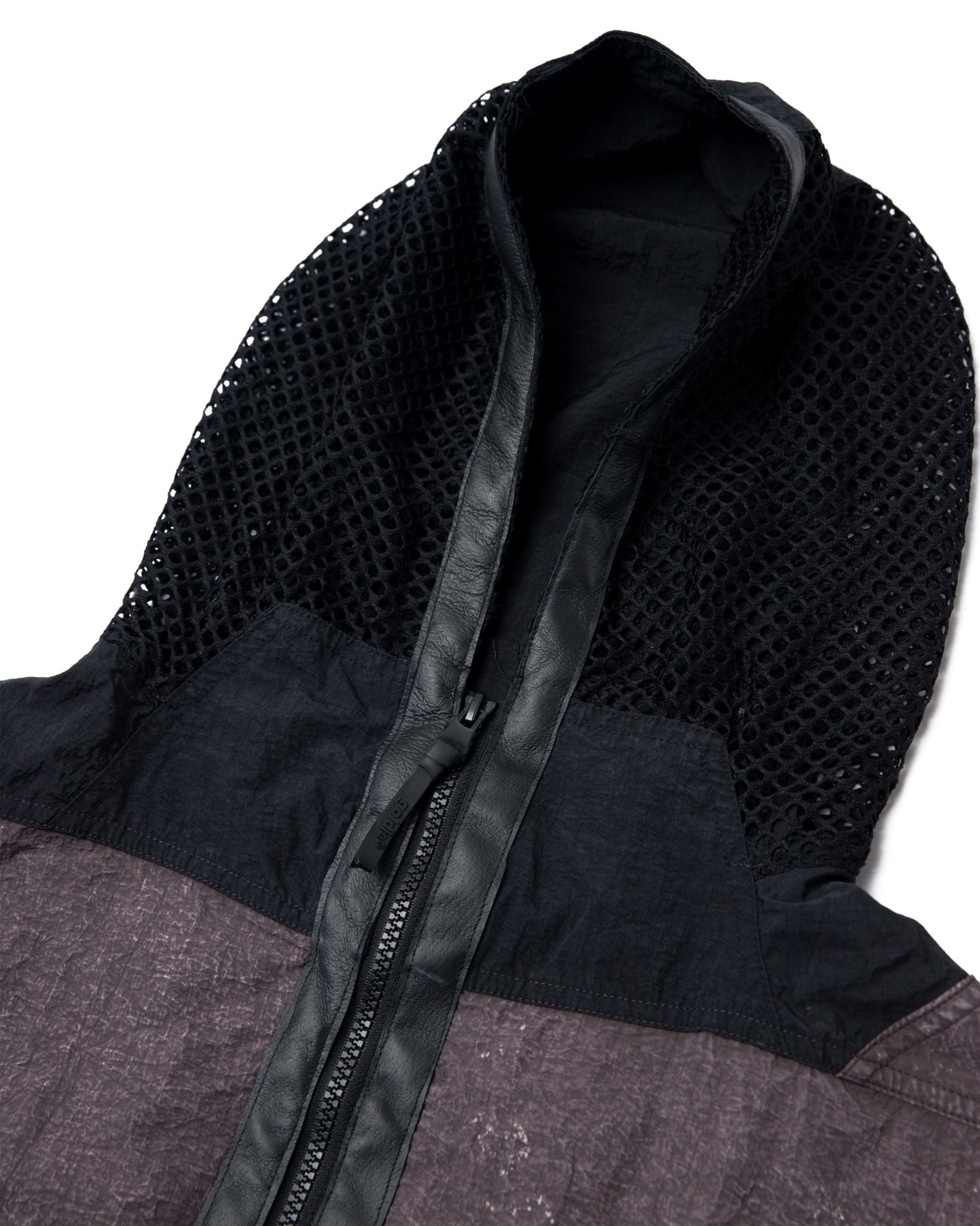 BROWN WASHED MESH MIX WINDBREAKER JACKET – Goldie