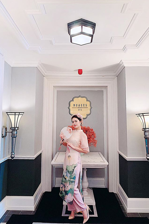 Áo Dài Tay Lửng Hoa Sen LINN DESIGN – Minde