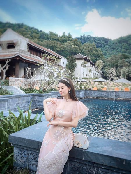 Áo Dài Họa Tiết Tay Cánh Tiên LINN DESIGN – Minde