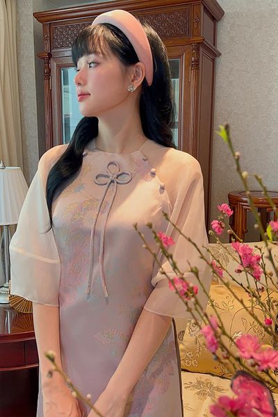 Áo Dài Cách Tân Tay Lửng JOIE DES ROSES – Minde