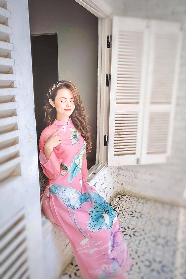 Áo Dài Họa Tiết Tay Dài LINN DESIGN – Minde