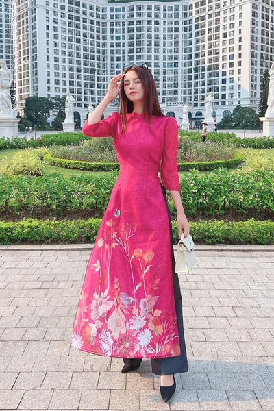 Áo Dài Cách Tân Vẽ Hoa LINN DESIGN – Minde