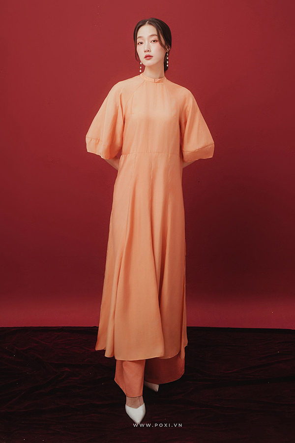 Áo Dài Cách Tân Trơn Tay Lửng POXI – Minde