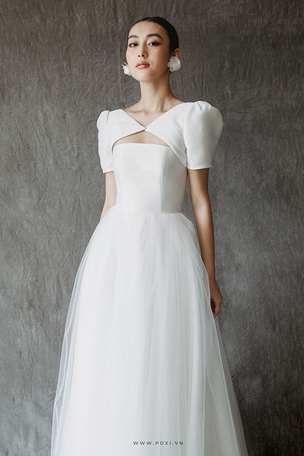 Đầm Cưới Maxi Vai Kiểu POXI – Minde