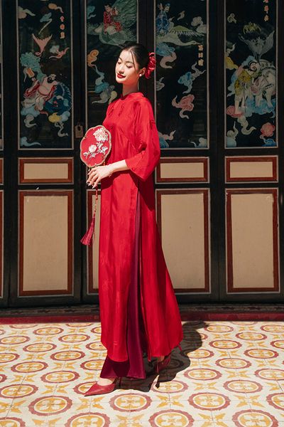 Áo Dài Cách Tân Chu Đào XÉO XỌ – Minde