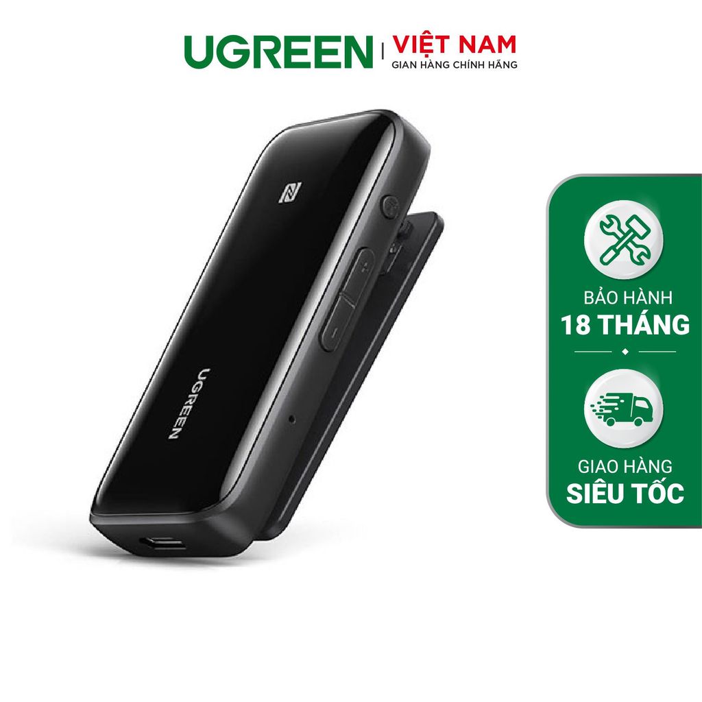 Bộ thu Bluetooth 5.0 UGREEN CM402 – Hỗ trợ âm thanh Hifi, Pin 40