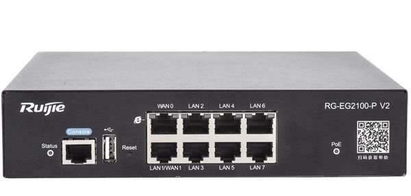 Smart Gateway RUIJIE RG-EG2100-P V2 8-port 1000BASE-T