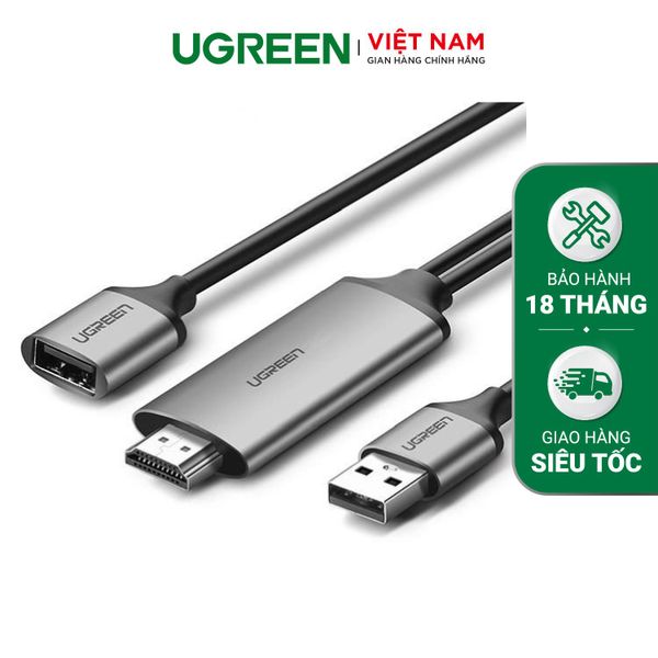 Cáp chuyển đổi USB (Micro Lightning Type-C) sang HDMI dài 1.5m UGREEN