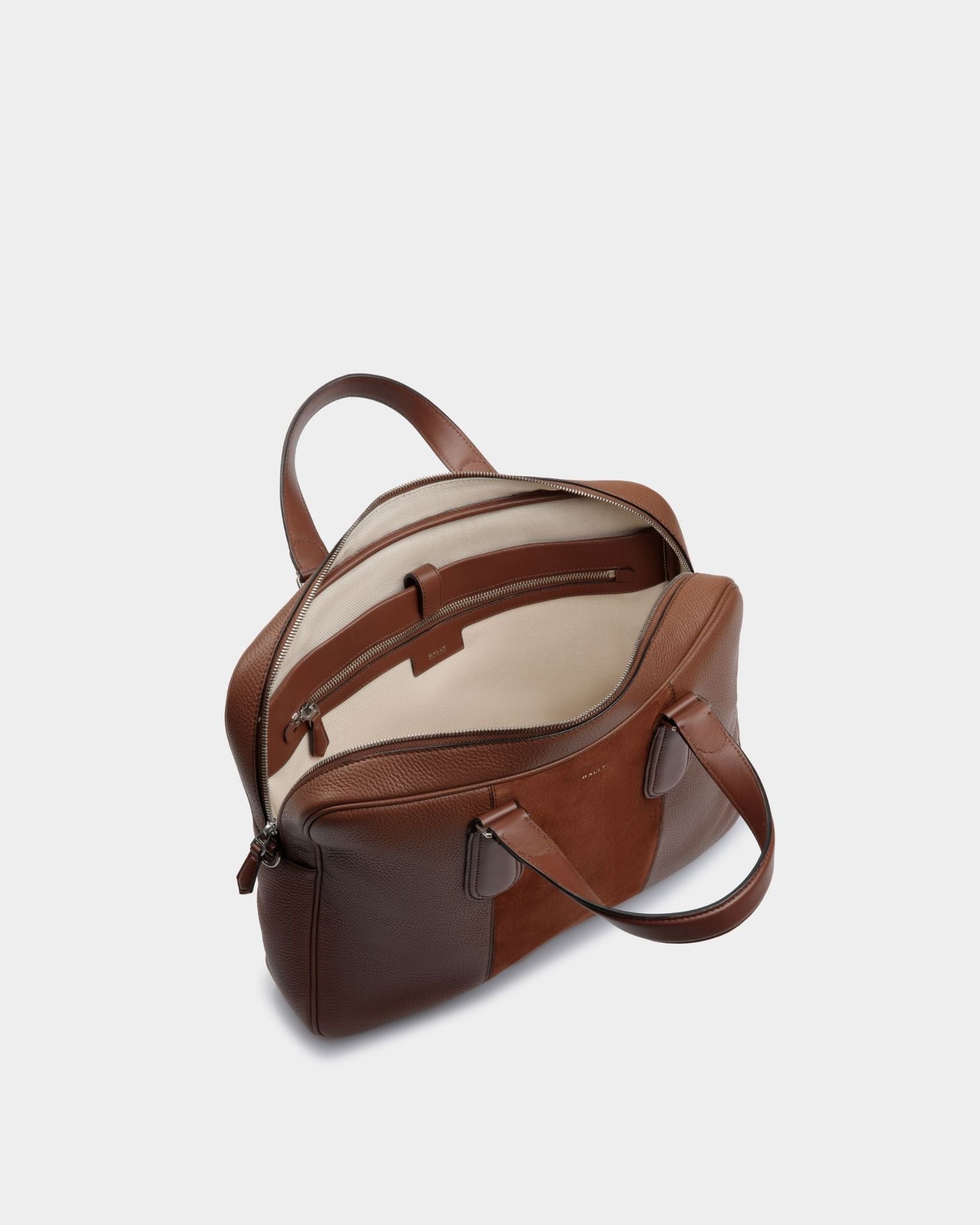 Túi Nam Bally Spin Briefcase 'Brown' 6306624 – LUXITY