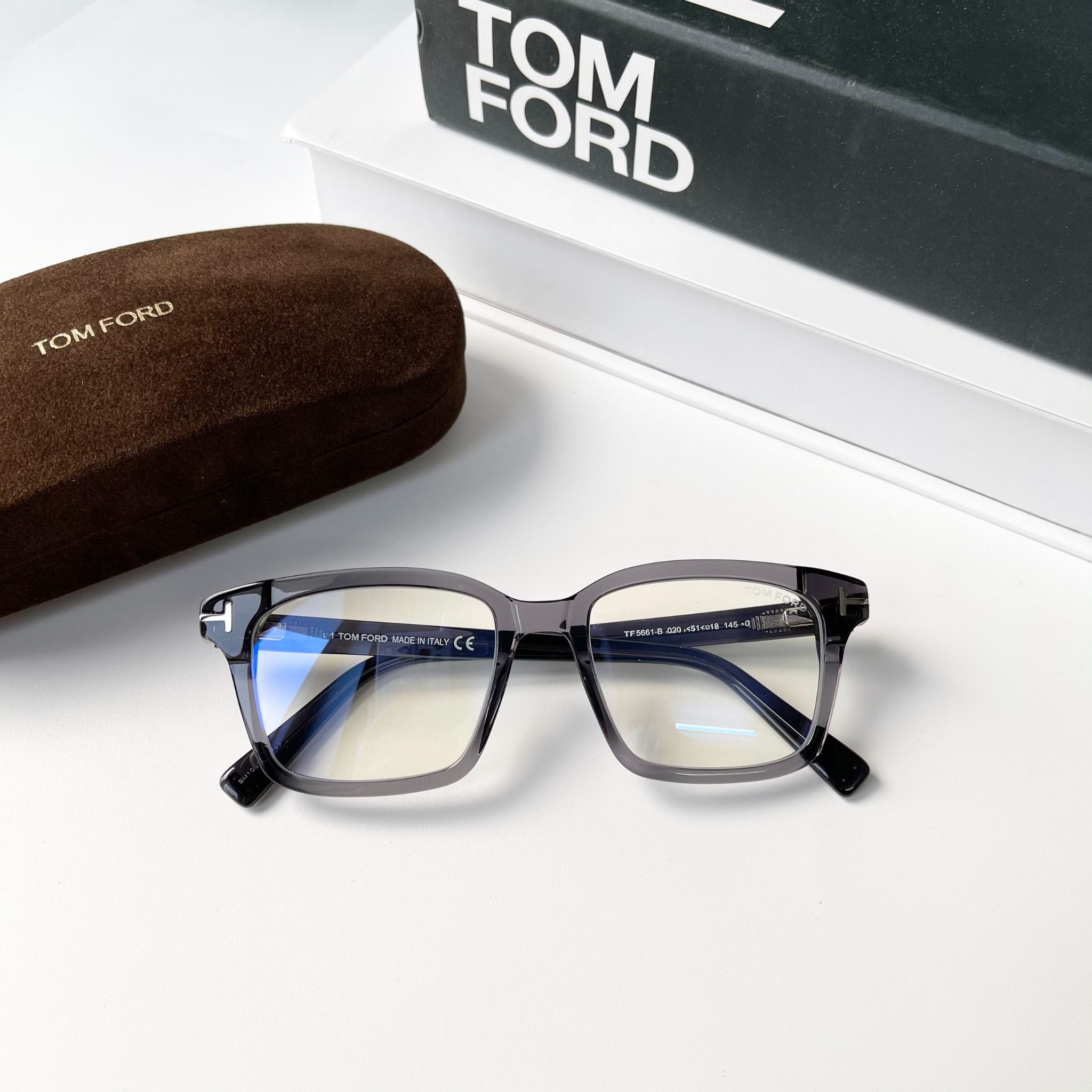 Kính Tom Ford Square Optical Glasses 'Grey' FT5661 – LUXITY