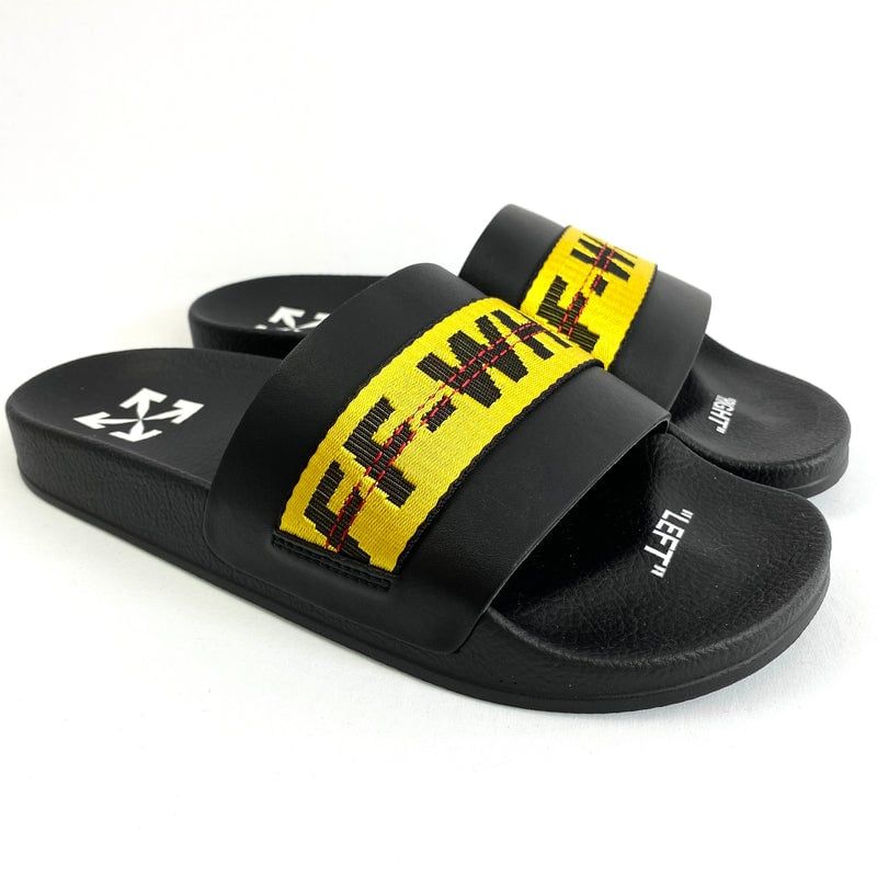 Dép Nam Off-White Sliders 'Black Yellow' OMIA088R20C22055 – LUXITY